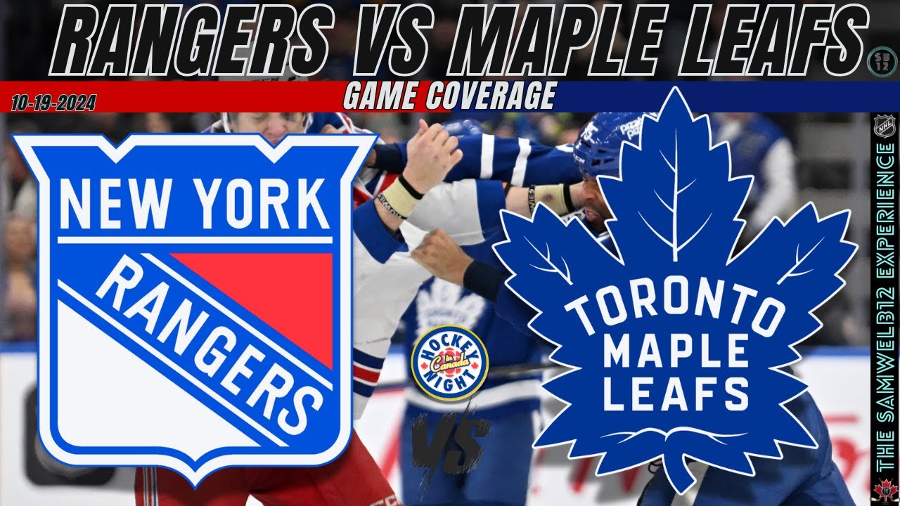 NEW YORK RANGERS vs TORONTO MAPLE LEAFS Live NHL Hockey Night in Canada ...