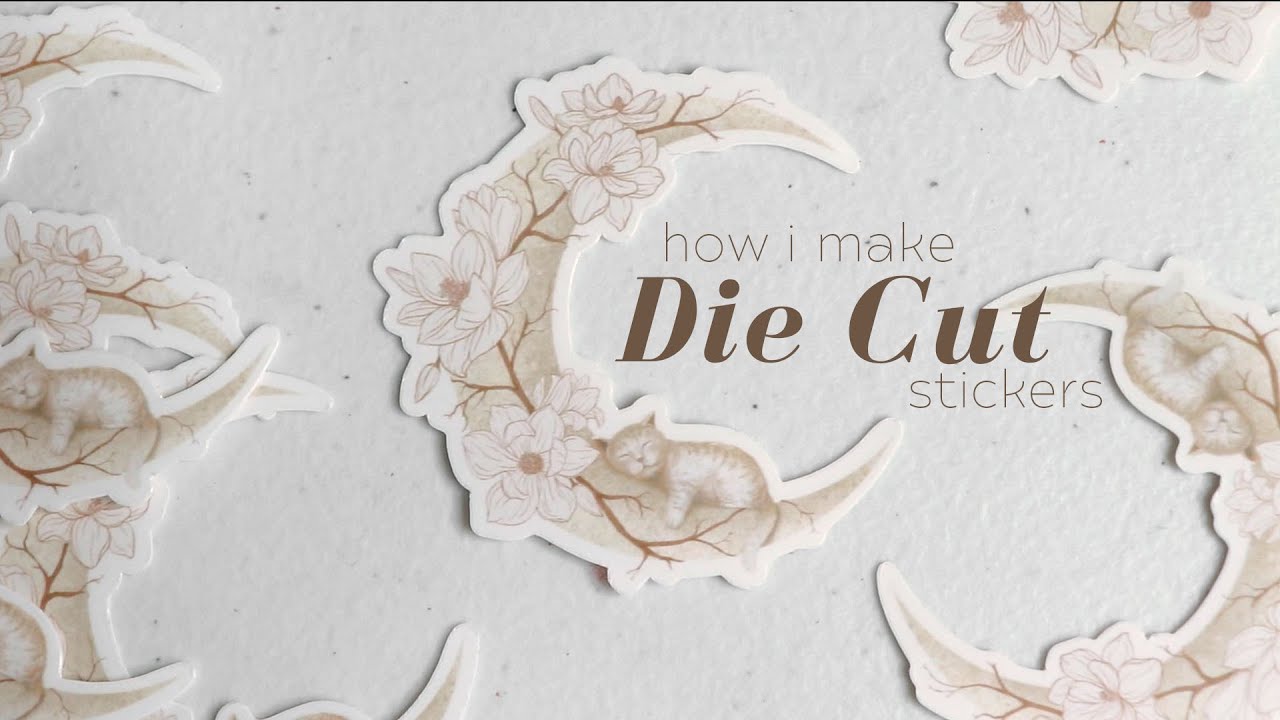 How I Make Waterproof Die Cut Stickers - YouTube