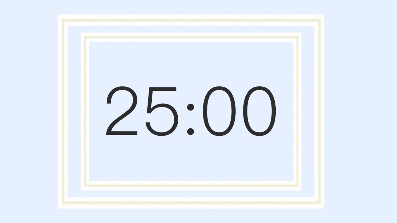 25 Minutes Timer with Alarm - YouTube