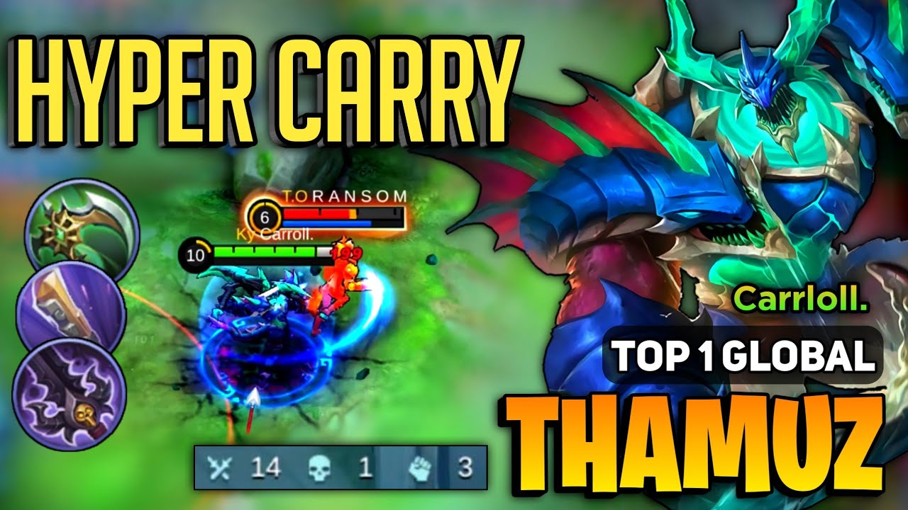 HYPER JUNGLE! Thamuz Best Build 2023 [ Thamuz Top 1 Global Gameplay ...