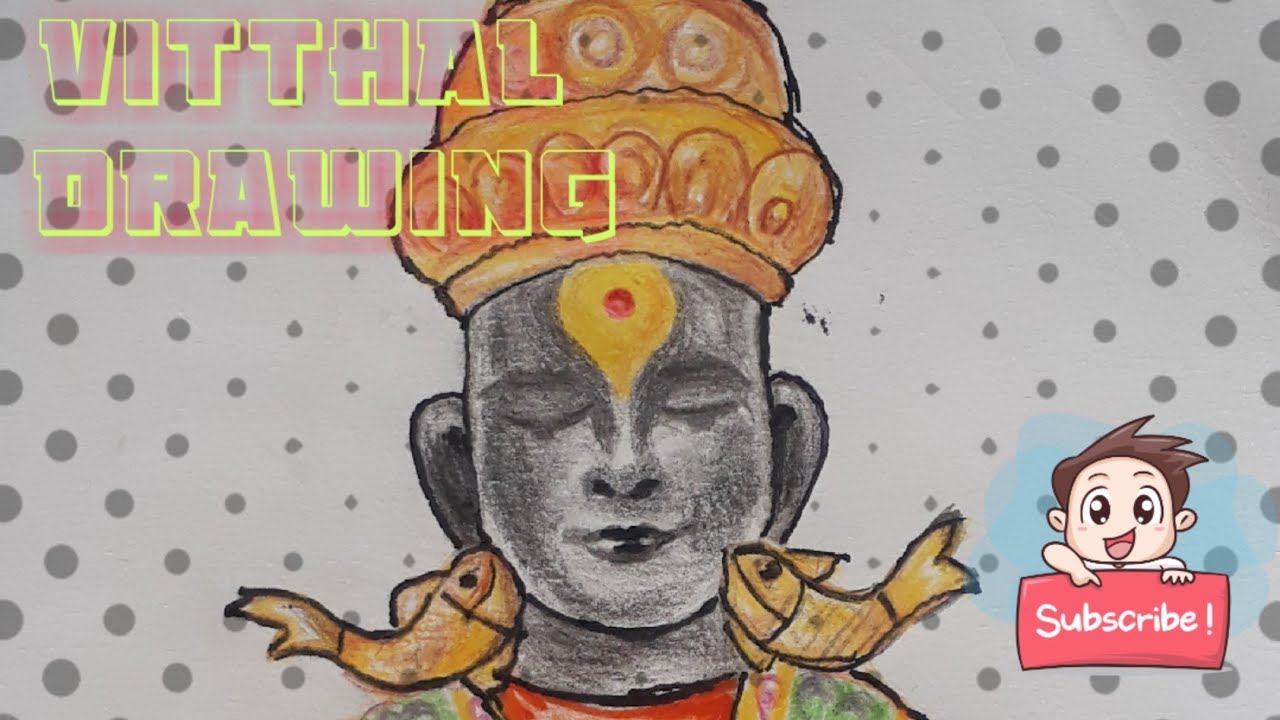 #vithumaulipainting #vithhal how to draw god vitthal with colourpencil# ...