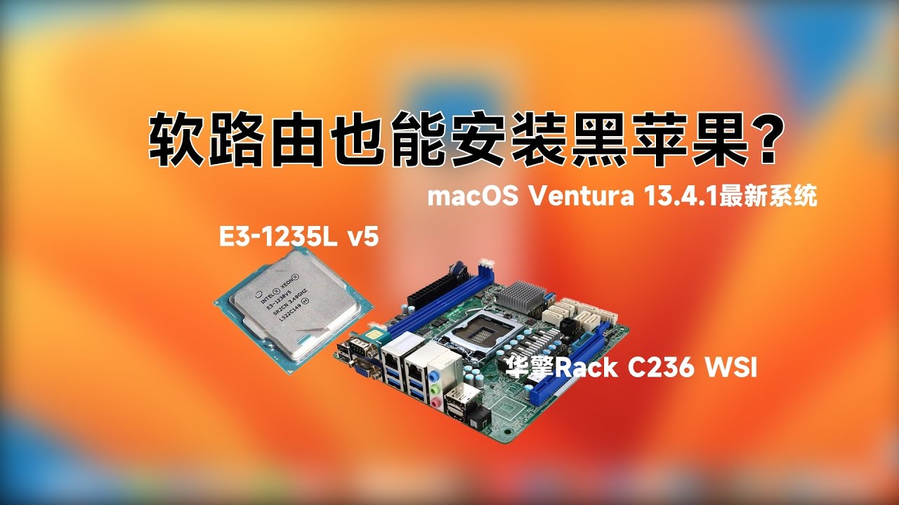 E3-1235L v5 - 华擎Rack C236 WSI - RX5500XT黑苹果安装EFI OC 0.9.3 Ventura 13.4. ...