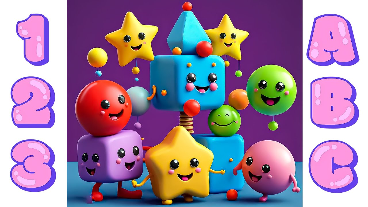 ABC Alphabet Song & Learn Shapes with Color Balls | Counting 1-100 for ...