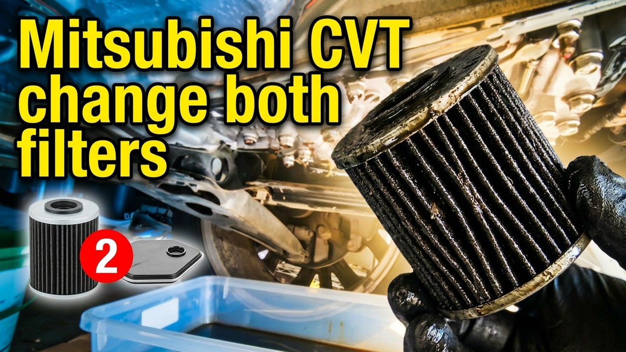 Mitsubishi outlander CVT oil and filter change - YouTube