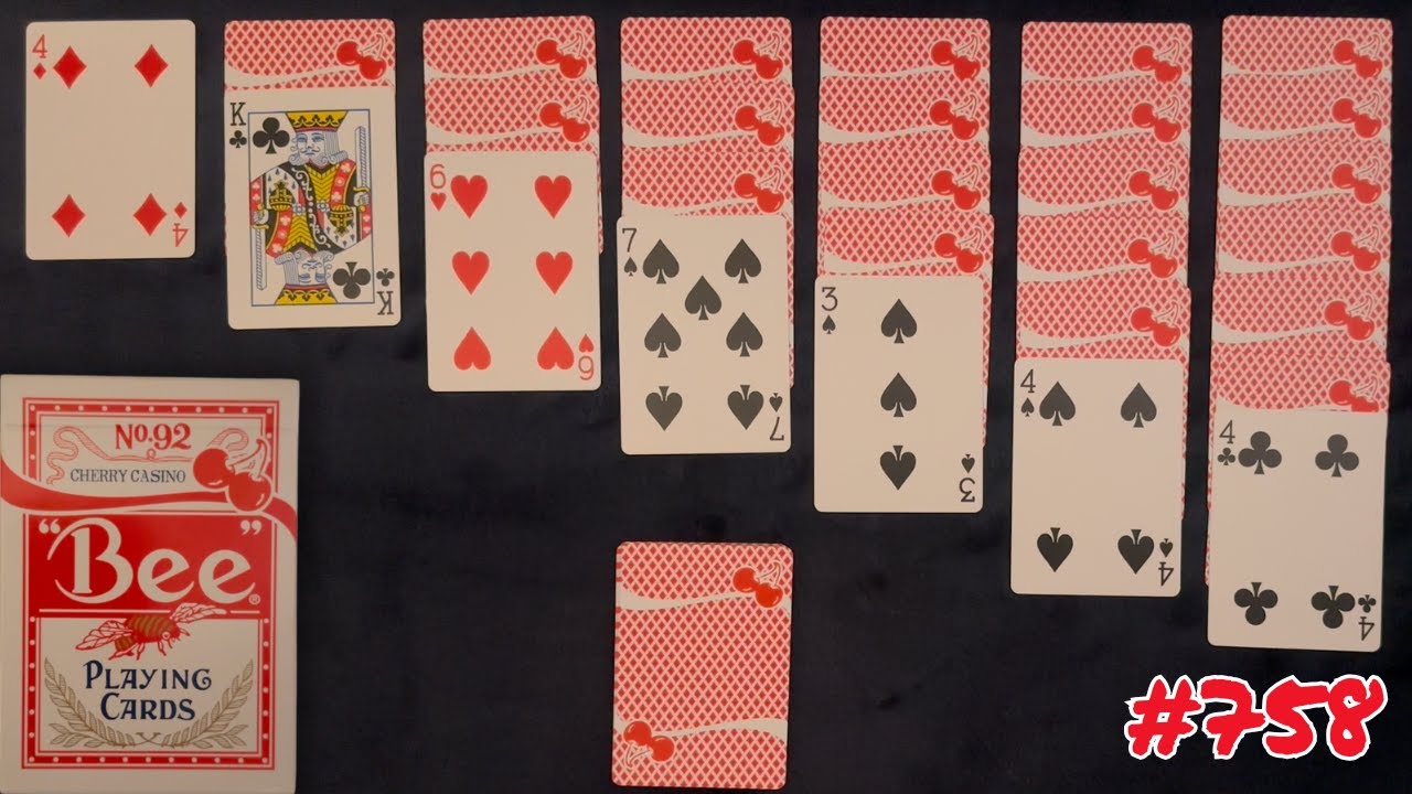 The Cherry Casino Bee Deck in Red ~ ASMR Solitaire #758 - YouTube
