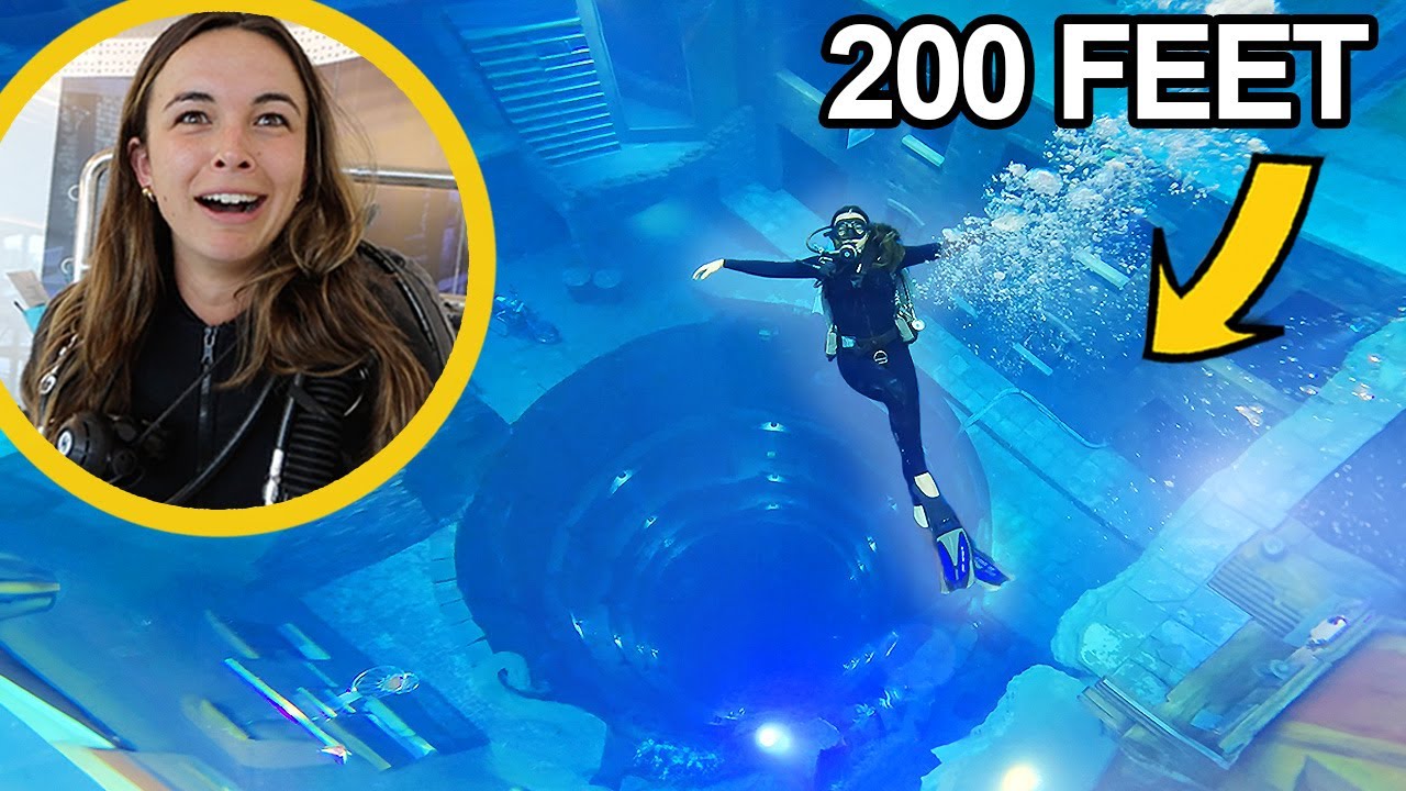 DIVING IN THE WORLD'S DEEPEST POOL!! - YouTube