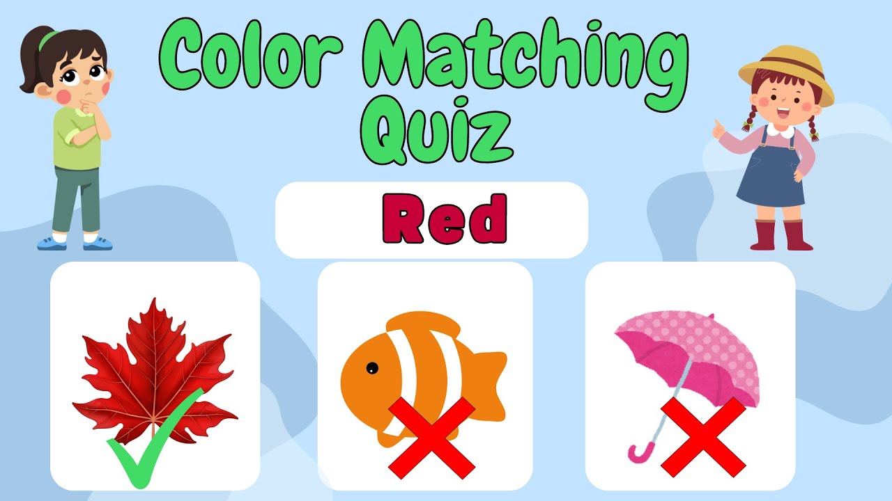 Color Matching Quiz Game for Kids | Guess the Color with Image | Quiz ...
