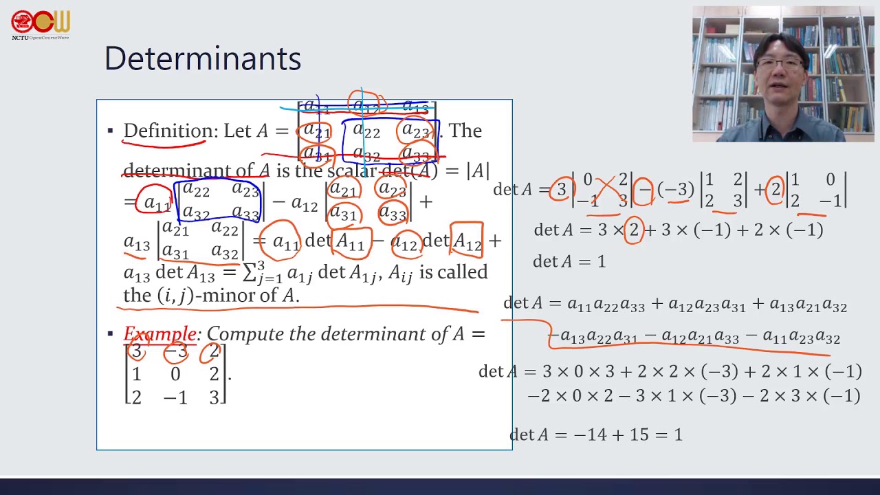 Lec41 應用數學-線性代數 Concept of Determinant and How to calculate、Determinant ...