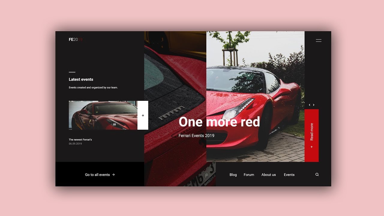 Web Design Speed Art #28 - Ferrari Events Website [Adobe XD] - YouTube