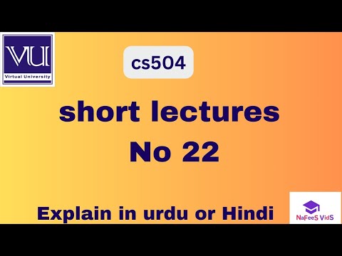 cs504 software engineering vu Short lecture 22 (Urdu/Hindi)| cs504 short lectures| cs504 ...