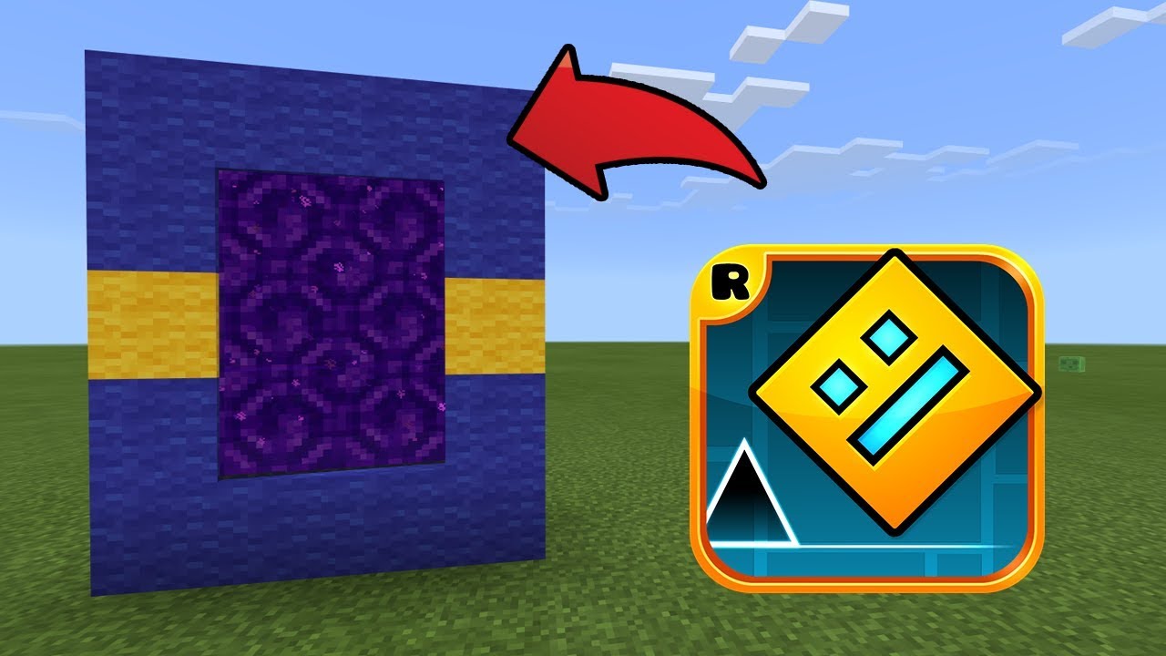 How To Make a Portal to the Geometry Dash Dimension in MCPE (Minecraft ...