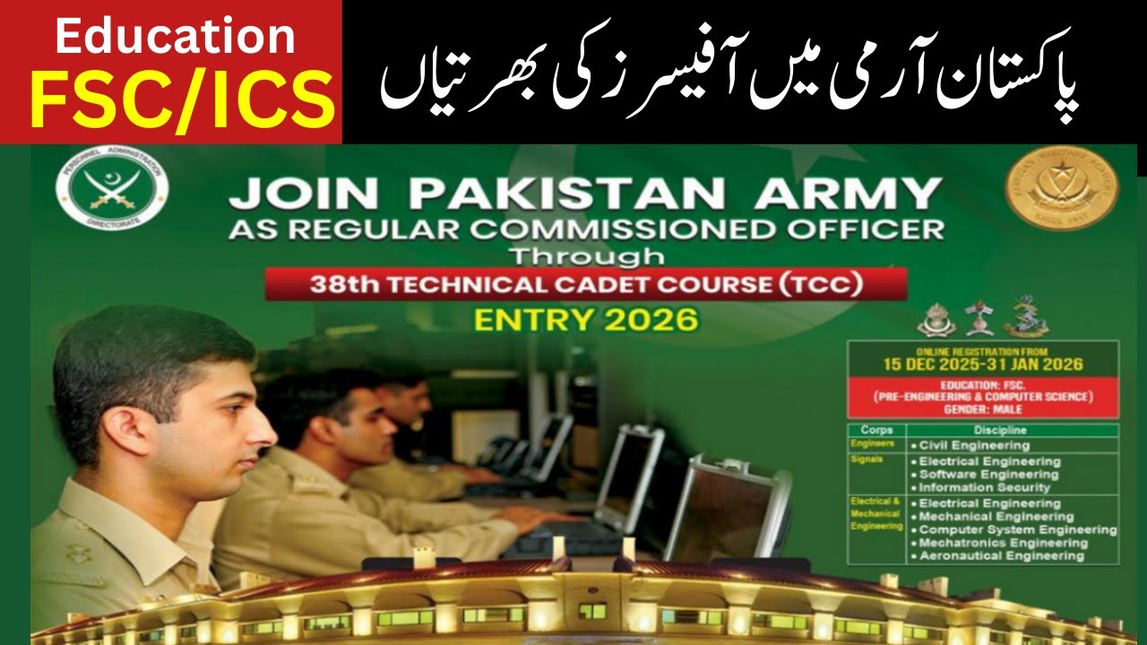 Pak Army Technical Cadet Course (TCC) – Complete Guide | Eligibility ...