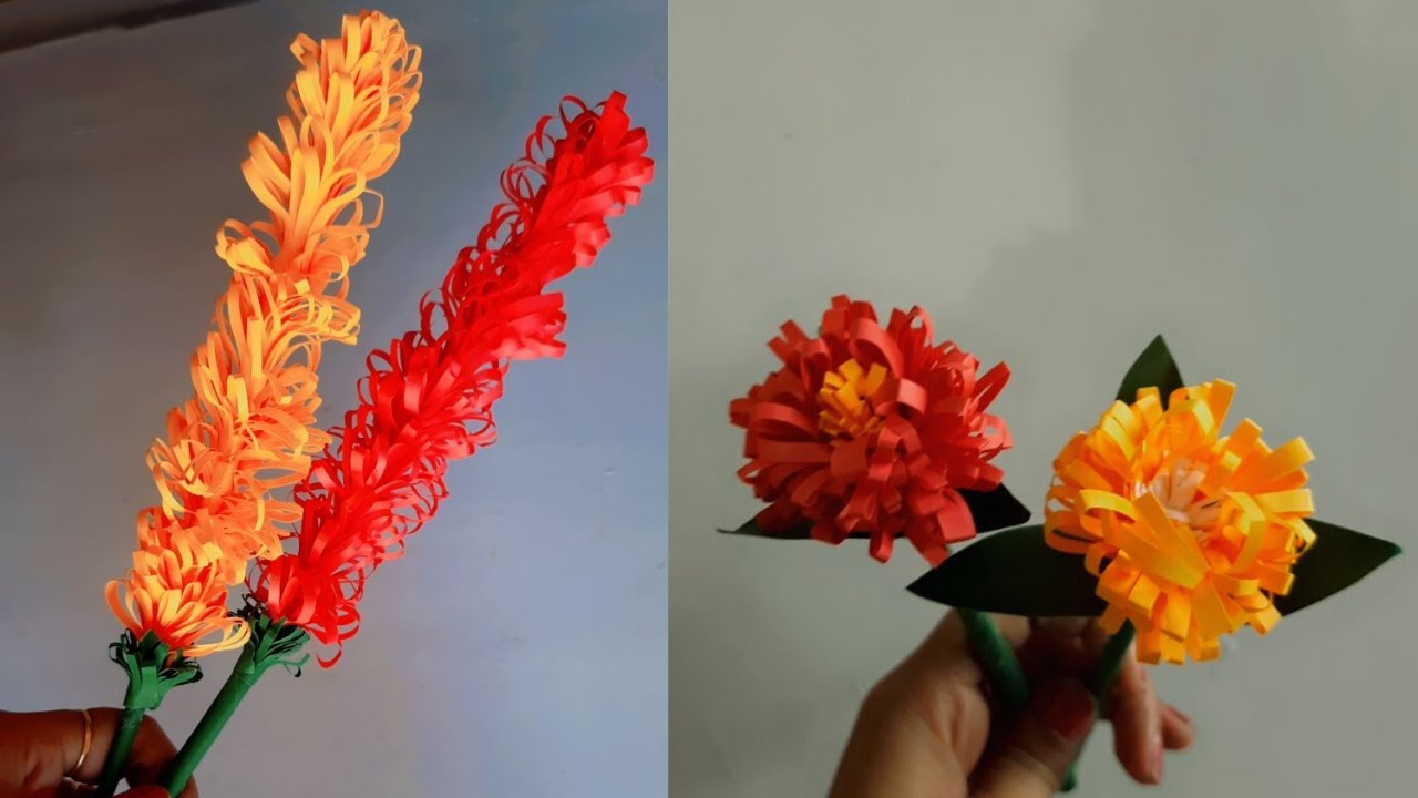 2 Very Easy And Beautiful Realistic Beautiful Flowers Making Ideas ...