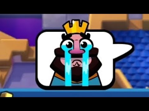 CLASH ROYALE - CRYING KING EMOTE SPAMMING! - YouTube
