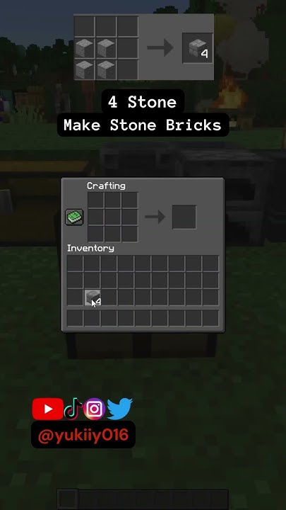 How To Make Stone Bricks In Minecraft Java #minecraftshorts - YouTube