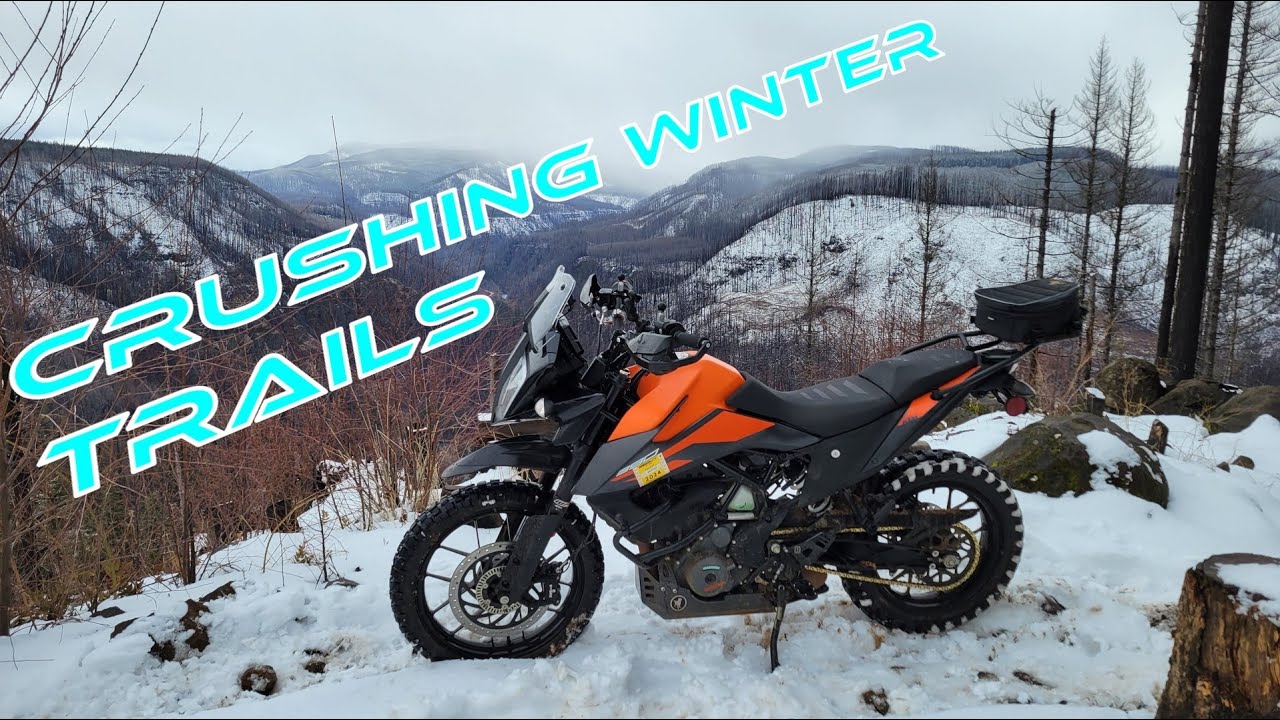 KTM 390 Adventure Winter Offroad Trail Ride - YouTube