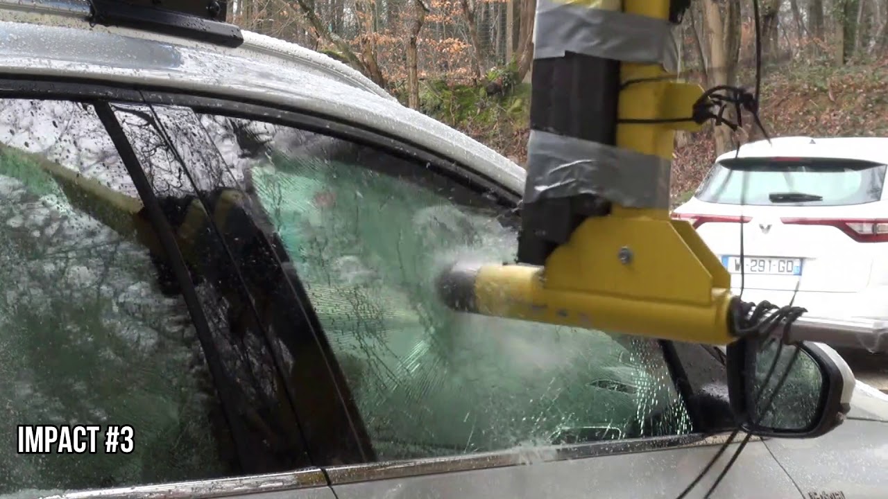 Anti-bandit automotive security glass - YouTube