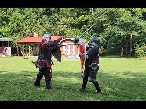 Medieval Armored Heavy Combat | SCA Fight Practice #shorts - YouTube