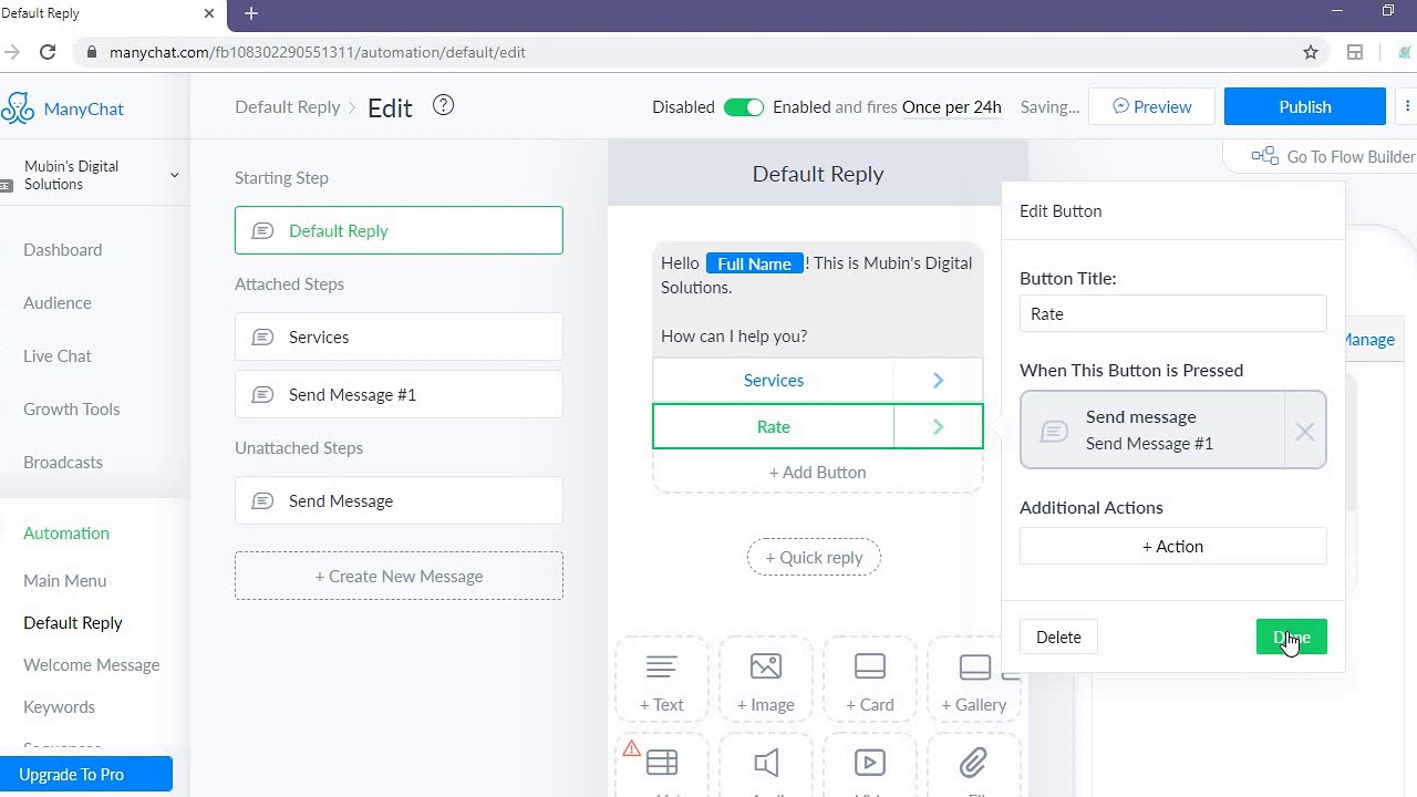How to make chat bots using ManyChat - YouTube