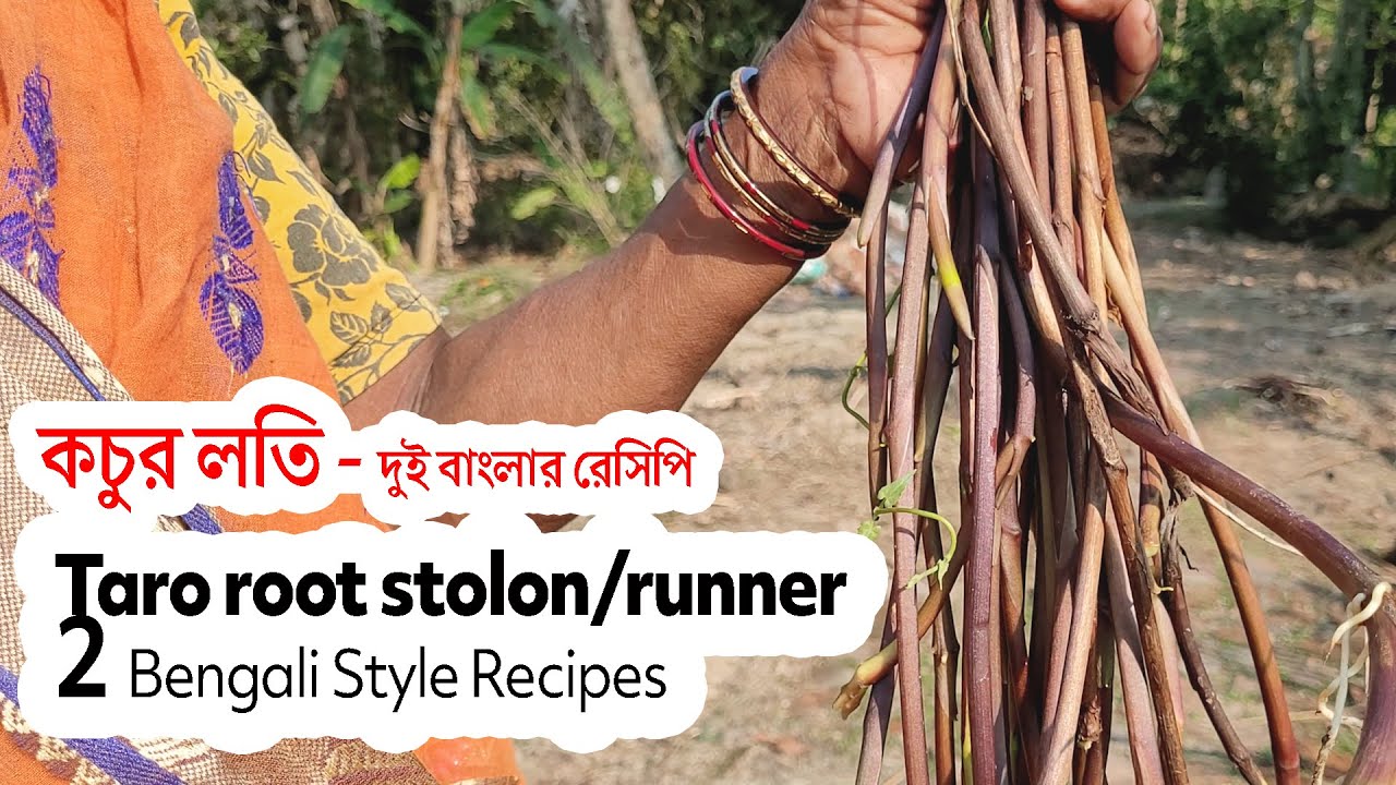 Taro Stolon Recipes | [Kochur Loti] | 2 Bengali Style Kochur Loti ...