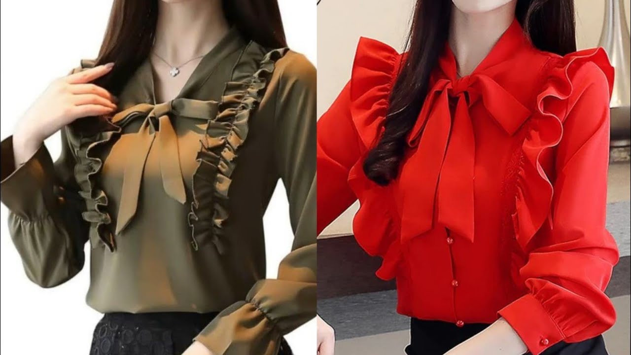 double layer frill top cutting and stitching || Designer top cutting ...