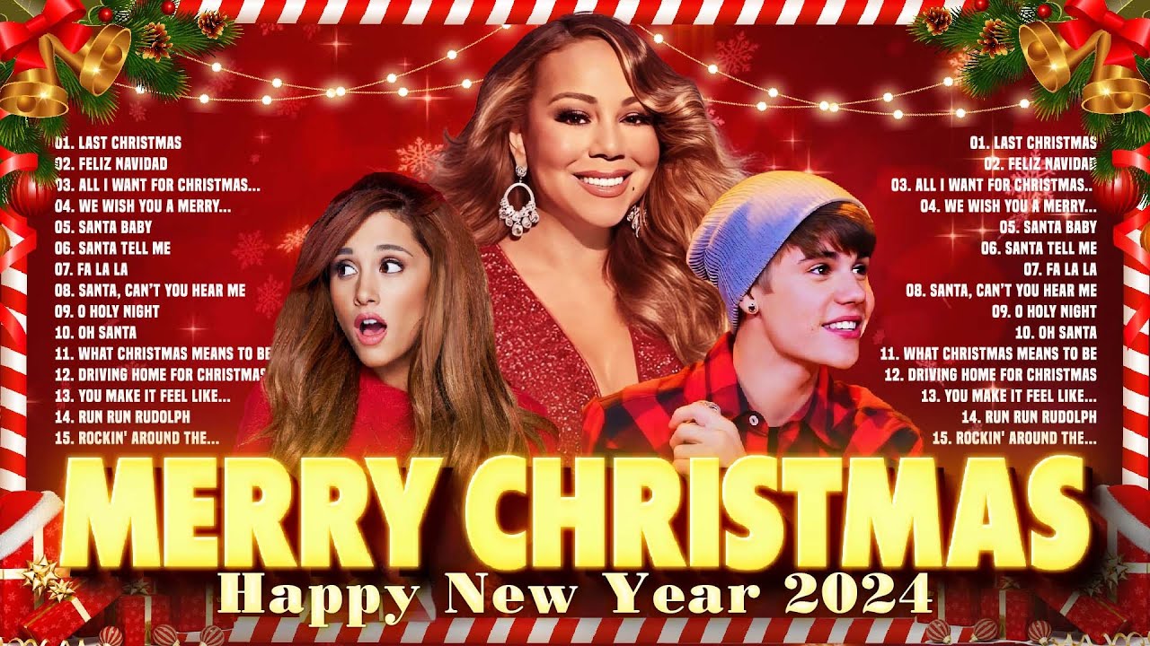 Best Pop Christmas Music Playlist🎁Mariah Carey,Justin Bieber,Ariana ...