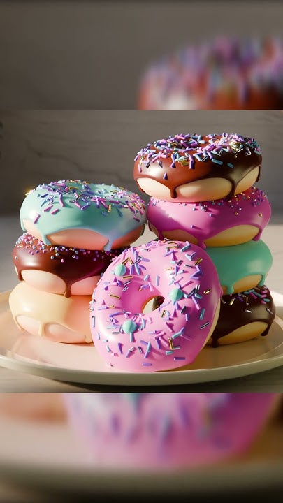Creating 3D Donuts in Blender 🍩 | Blender Guru Tutorial - #shorts #blender #blendertutorial ...