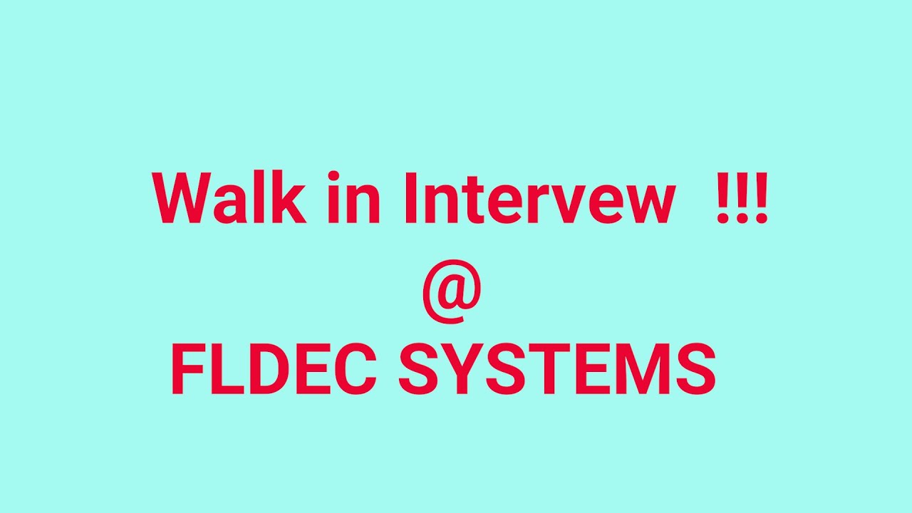 Walk-in for Electronics Fresher - Internship @ FLDEC April 2023 ...