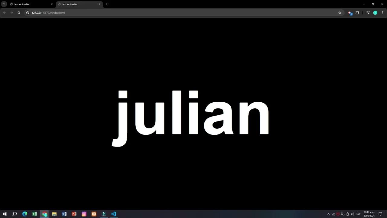 TEXTO ANIMADO USANDO HTML Y CSS - YouTube