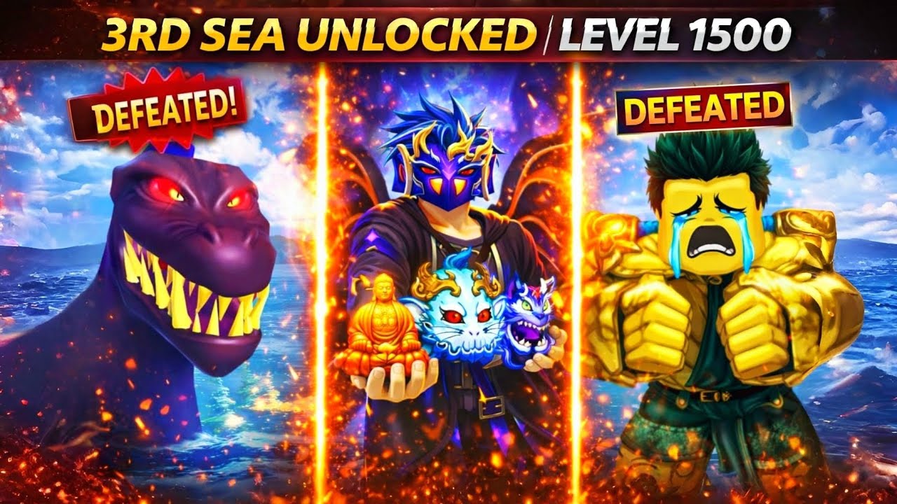 👑 I REACHED LEVEL 1500! 🐉 Defeated Sea Beast & Tide Keeper… UNLOCKED ...