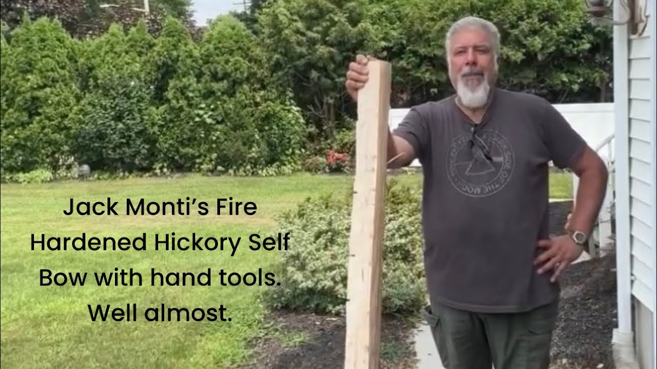 Jack Monti’s Fire Hardened Hickory Self Bow with hand tools. Well ...