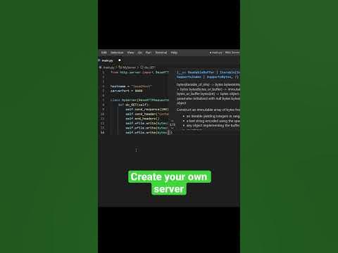 Create your own web server using Python #shorts - YouTube