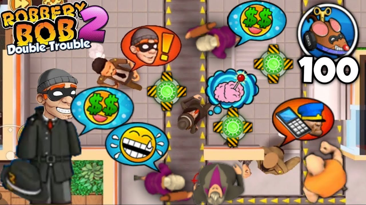 Robbery Bob - Old Lady, Don and Agent Bob Use Wind Up Toy v28 - YouTube