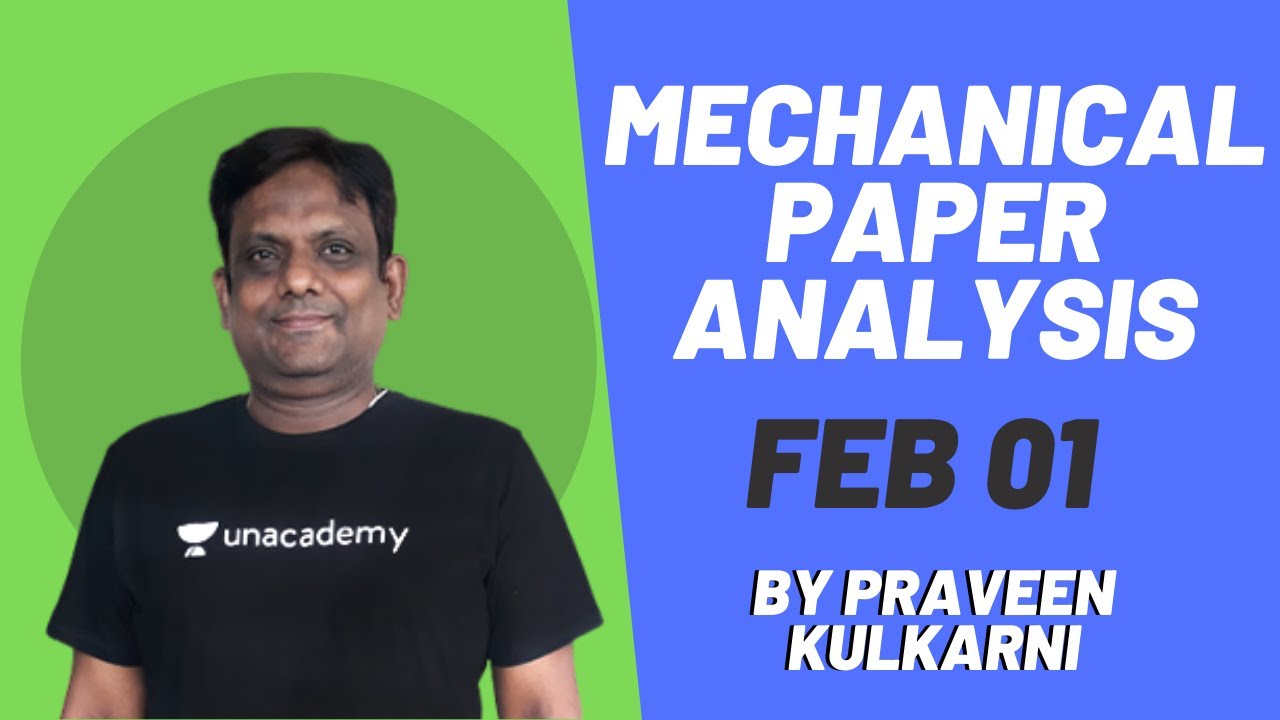 GATE 2020 Paper Analysis | Mechanical Engineering | Praveen Kulkarni ...