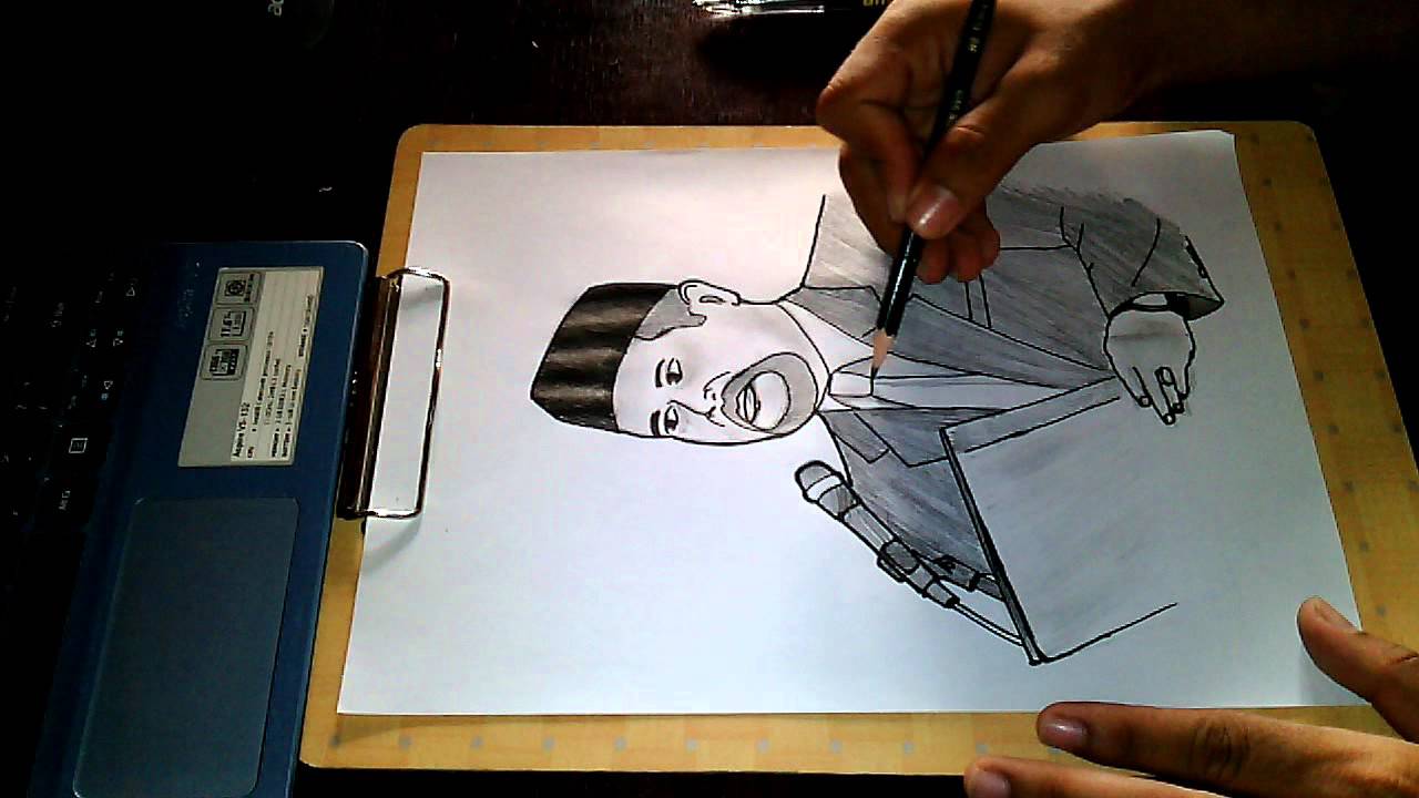 How To Draw Handsome Man Tutorial - YouTube