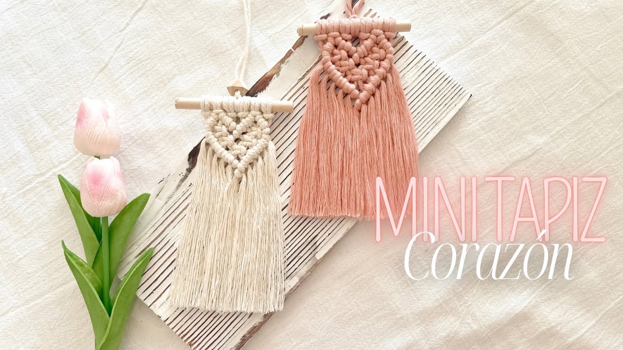 Como hacer un Mini tapiz de macramé para principiantes paso a paso ...