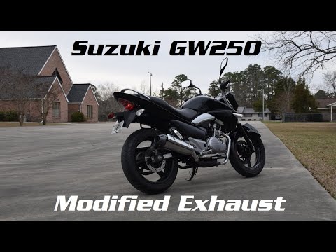Suzuki GW250 Inazuma Modified Exhaust - YouTube