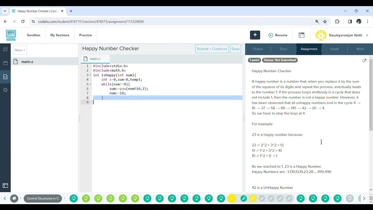 Happy Number Checker | checks the given number is a happy number or not ...