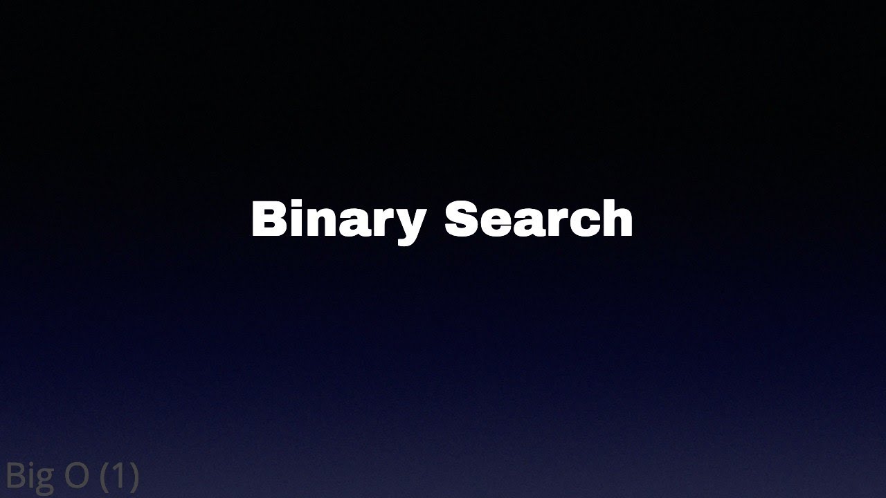 Binary Search Youtube
