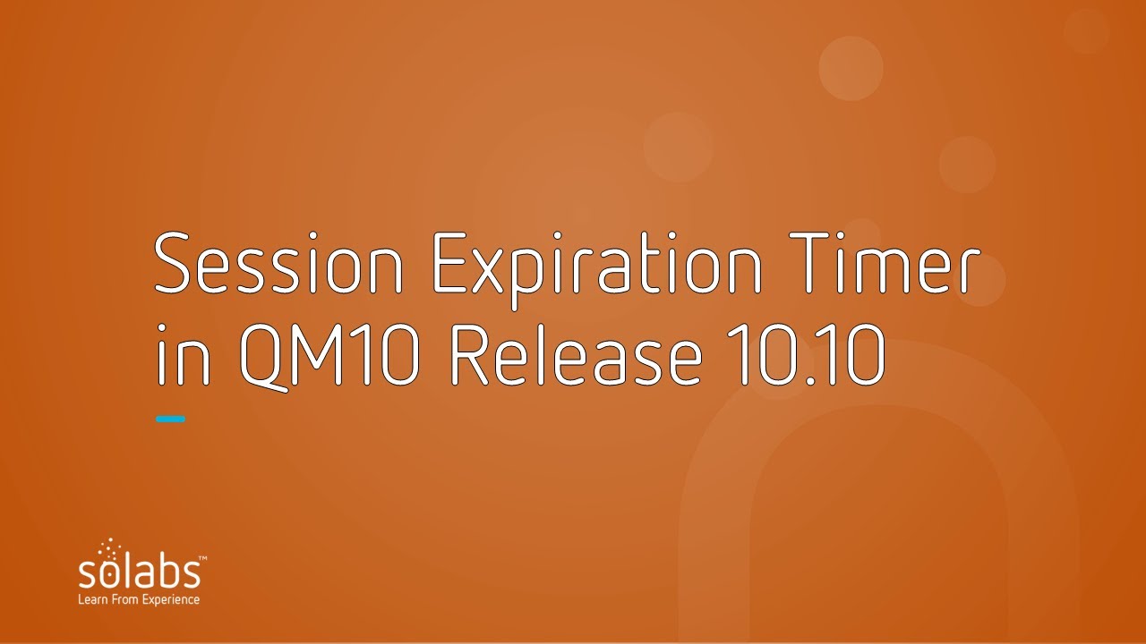 No More Surprise Session Time-Outs Within QM10 - YouTube