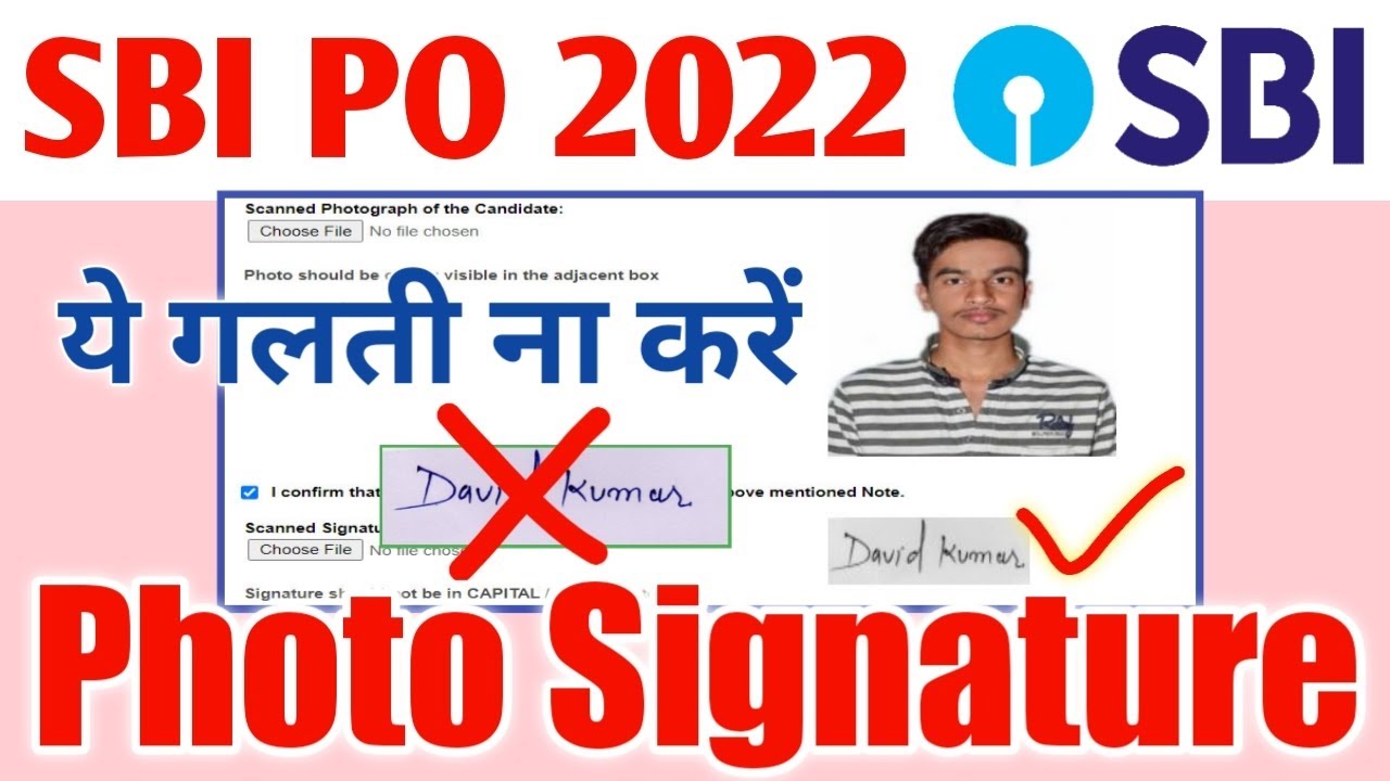 Sbi Clerk Photo Signature Upload Kaise Kare Sbi Photo Signature Upload Hot Sex Picture