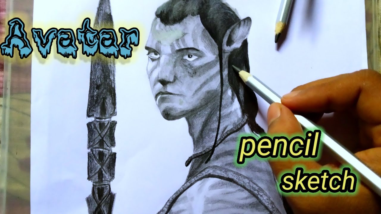avatar drawing step by step with pencil | avatar pencil chitra - YouTube
