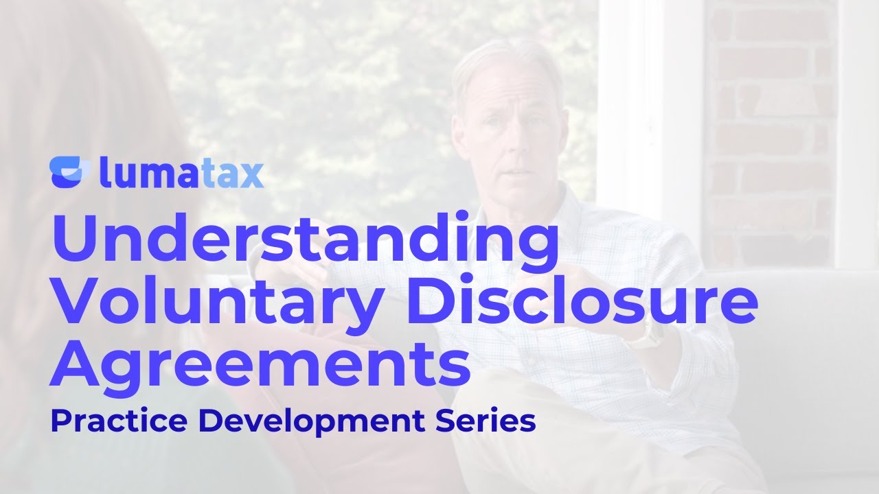 Understanding Voluntary Disclosure Agreements | LumaTax - YouTube