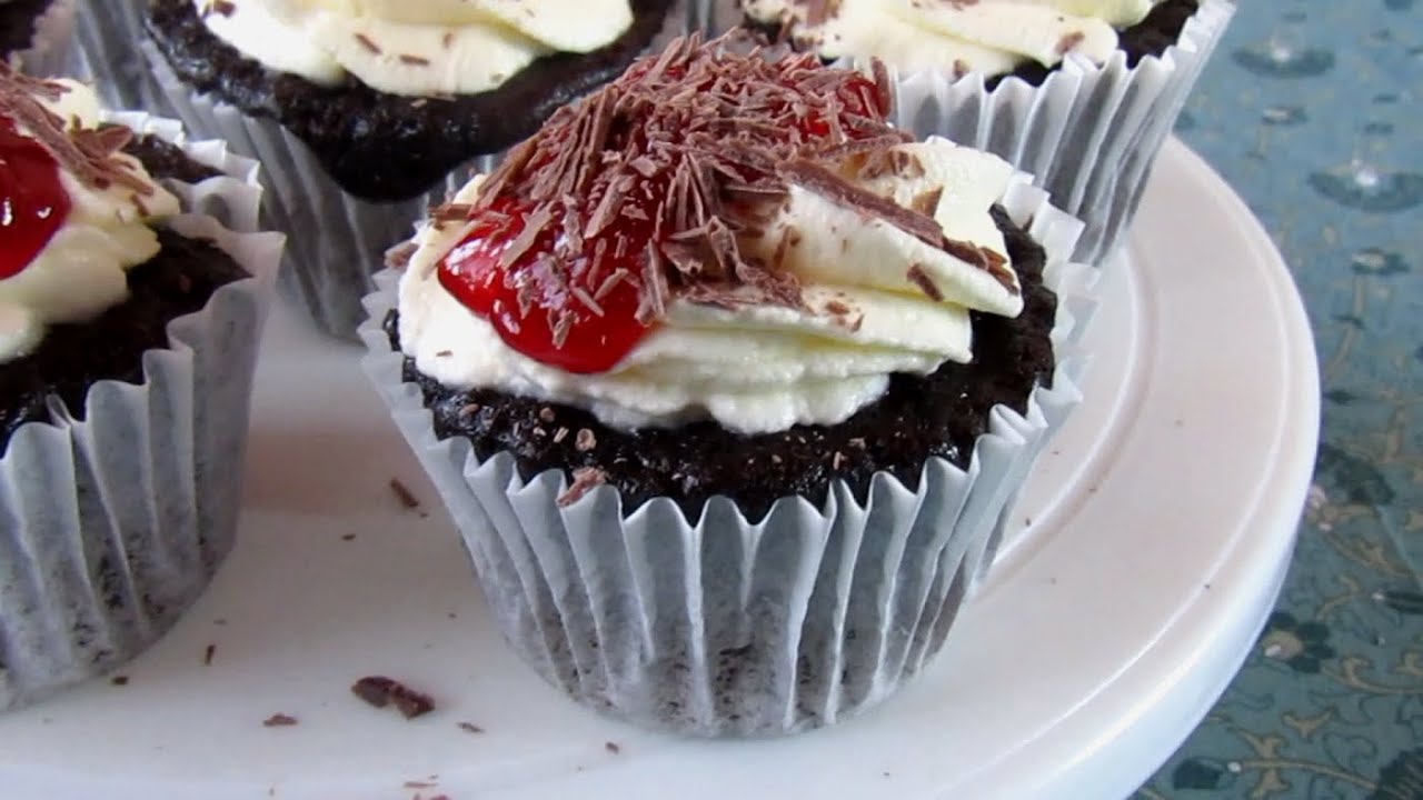 Black Forest Cupcakes (quick and easy) | Just Anya - YouTube