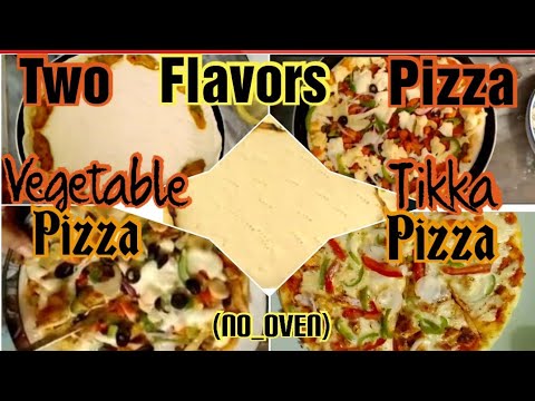 Two Flavors Pizza | Easy and yummy recipe | Recipe by happy cooking ...