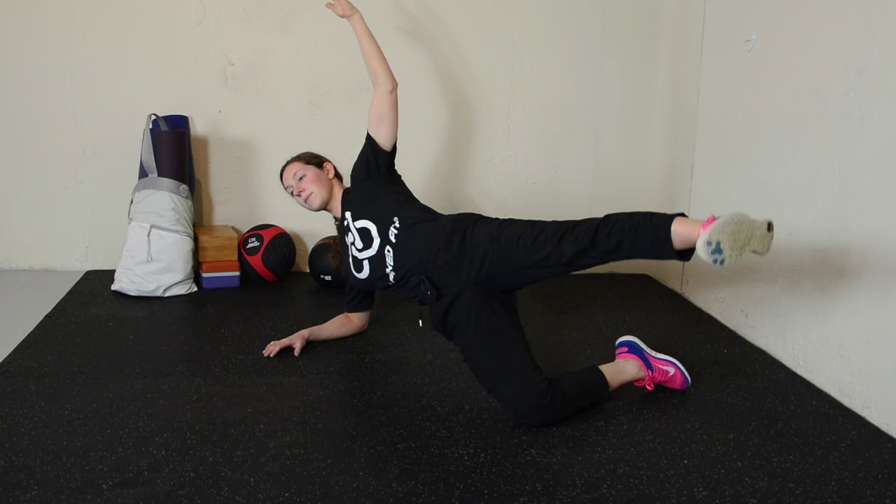 Movement: Low Lateral Pillar Bridge w/ Leg Lift (Knee Down) - YouTube