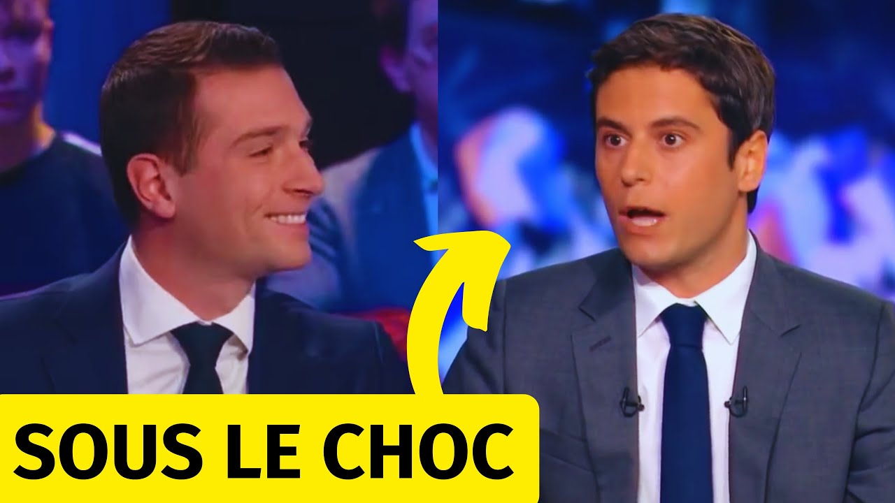Jordan Bardella CLASH Gabriel Attal en direct ! (destruction 🥴) - YouTube
