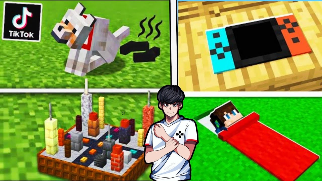 TRYING VIRAL MINECRAFT TIK TOK BUILDS HACKS 😮! - YouTube