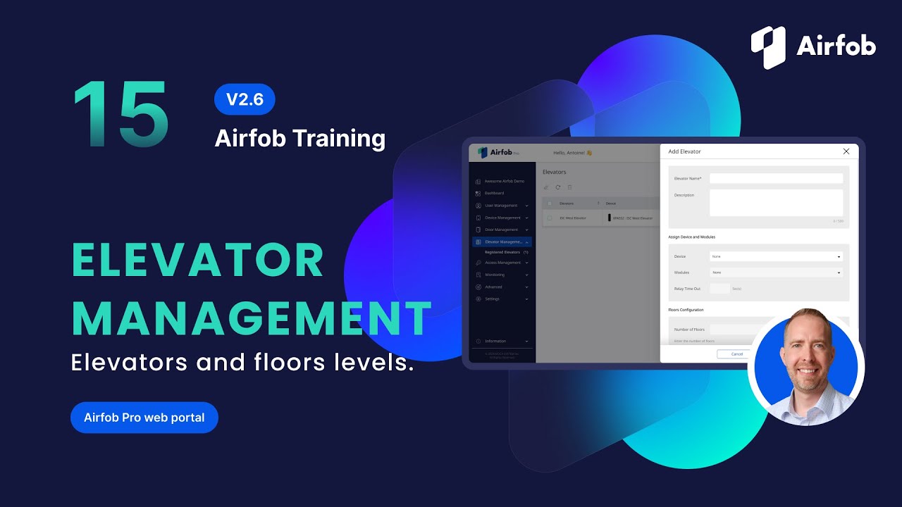 Part. 15 | ELEVATOR MANAGEMENT | Elevators and floors levels | Airfob Training - YouTube