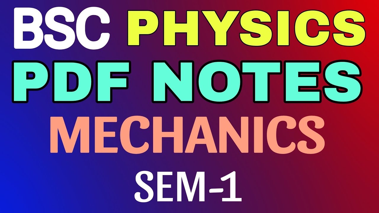 Bsc Physics pdf notes | bsc Physics free notes | bsc notes physics sem ...
